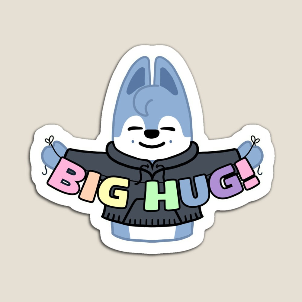 Kira Sticker With Big Hug! (Skz Wolf Chan) Sticker Decorative Laptop ...