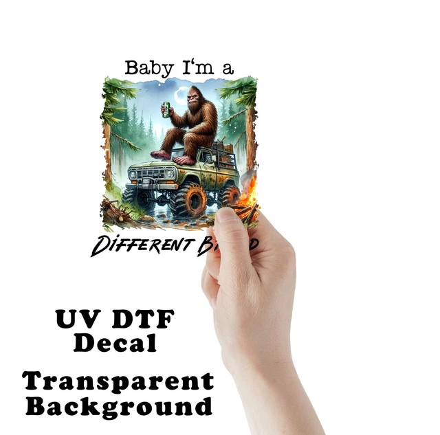 Kira Sticker With Bigfoot Baby I'M A Different Breed Sticker - Design ...