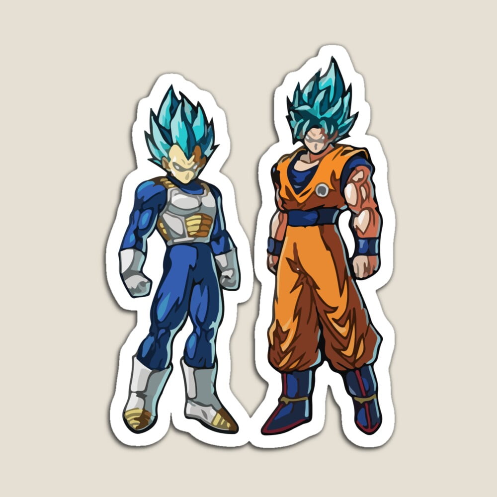 Kira Sticker With Blue Goku And Vegeta Dragonballz Decorative Laptop ...