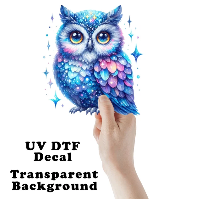 Kira Sticker With Blue Sparkle Owl Sticker - Design Preview Only ...