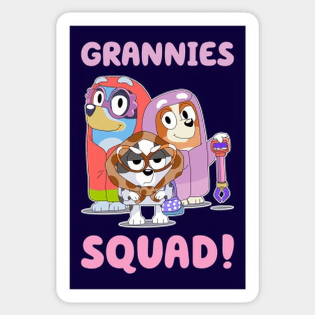 Kira Sticker With Bluey Grannies Squad Decorative Laptop, Phone ...