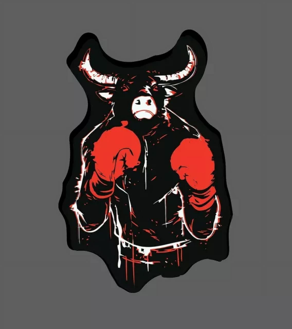 Kira Sticker With Boxing Bull Tough Red Decorative Laptop, Phone ...