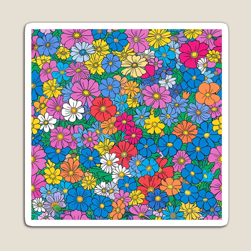 Kira Sticker With Bright Spring Flowers Sticker Decorative Laptop ...