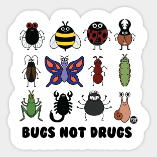 Kira Sticker With Bugs Not Drugs Decorative Laptop, Phone Stickers ...