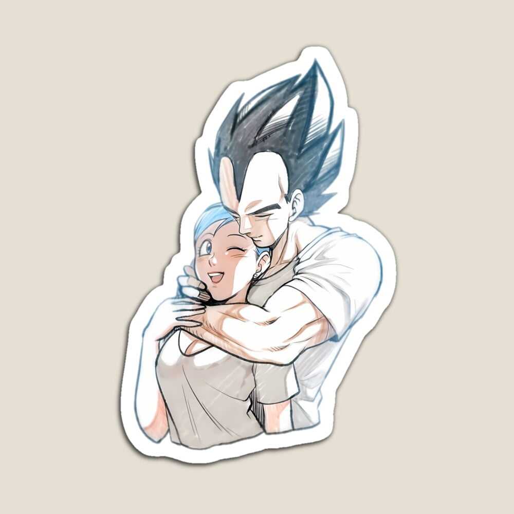 Kira Sticker With Bulma And Vegeta Fanart Decorative Laptop, Phone ...