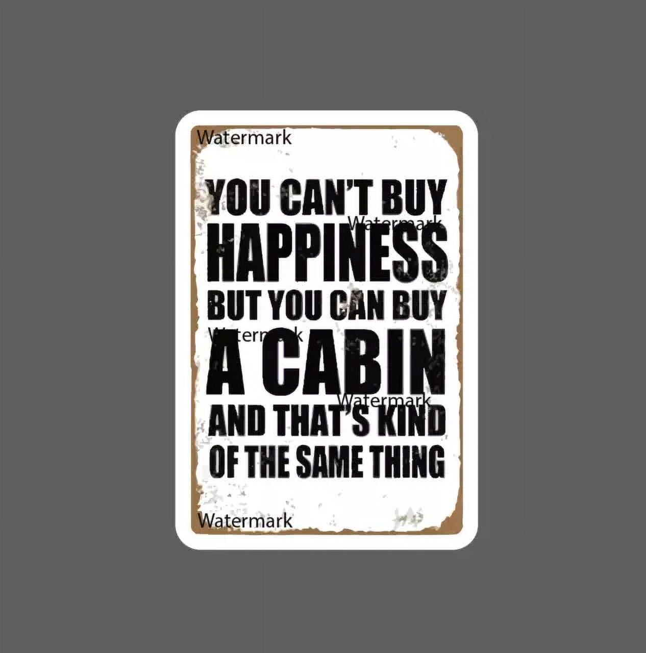 Kira Sticker With Cabin Can'T Buy Happiness Retro Decorative Laptop ...