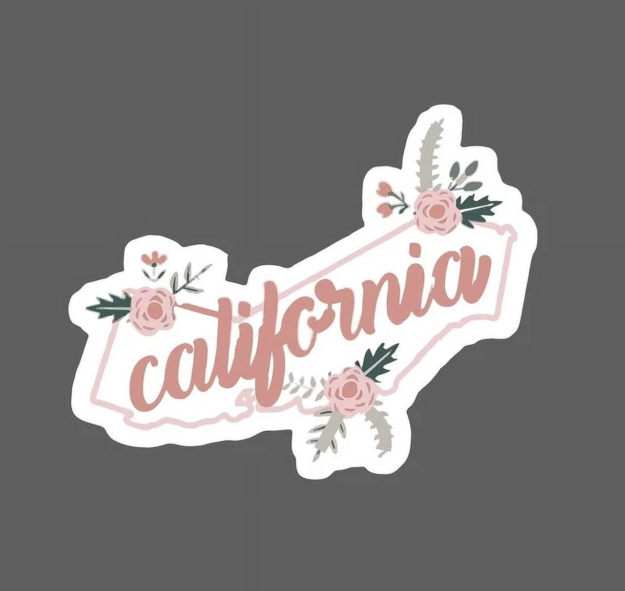 Kira Sticker With California State Floral Decorative Laptop, Phone ...