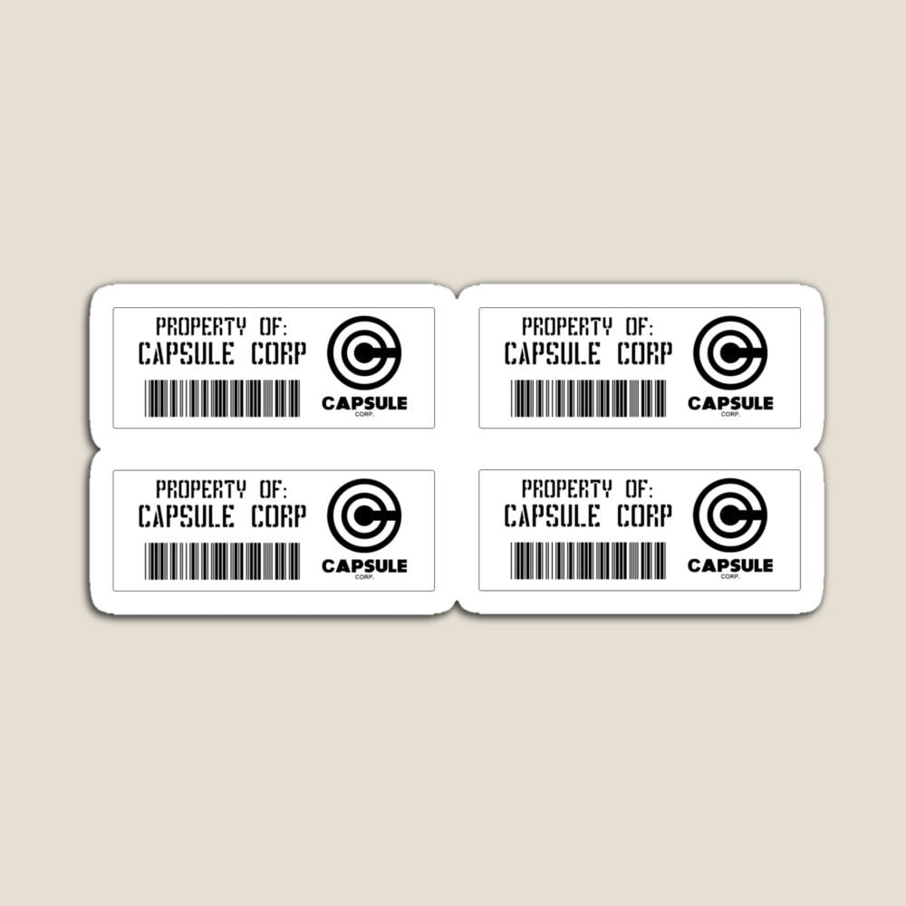 Kira Sticker With Capsule Corp. V5 (Set Of 4) Decorative Laptop, Phone ...