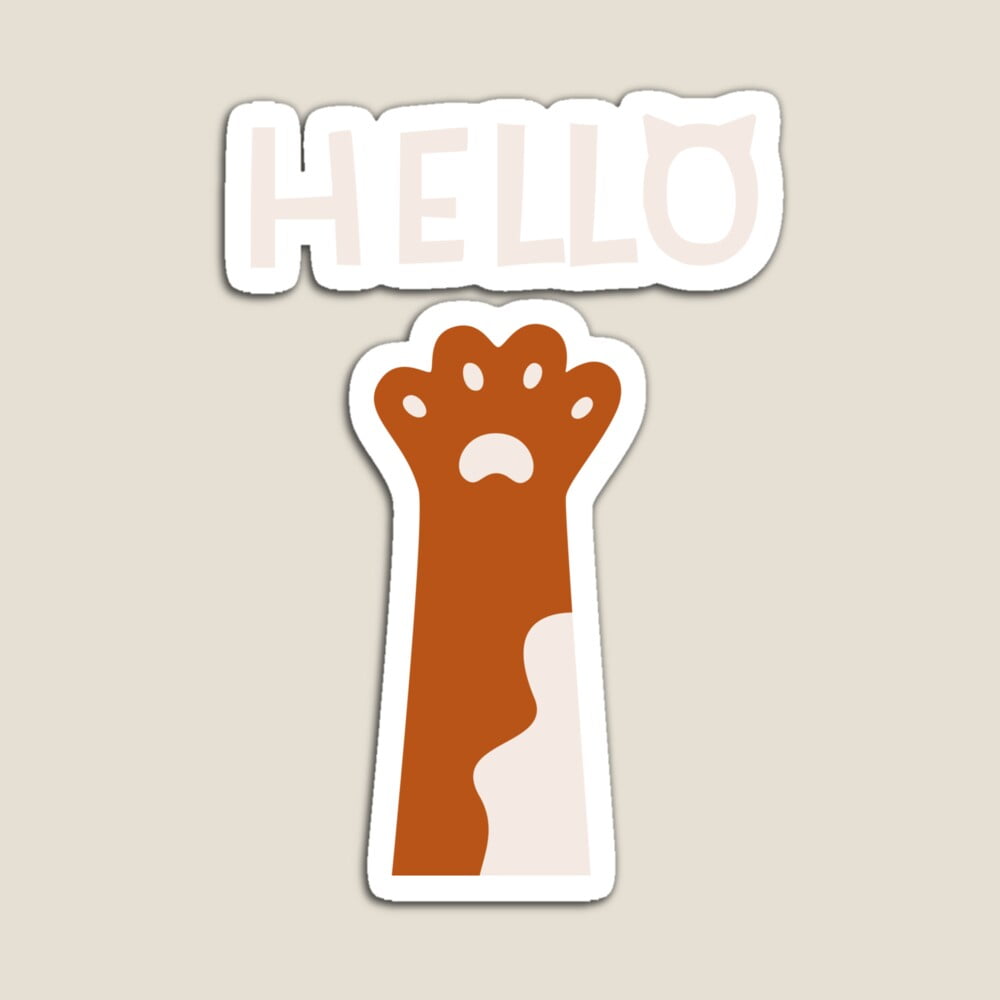 Kira Sticker With Cat'S Hello Decorative Laptop, Phone Stickers ...