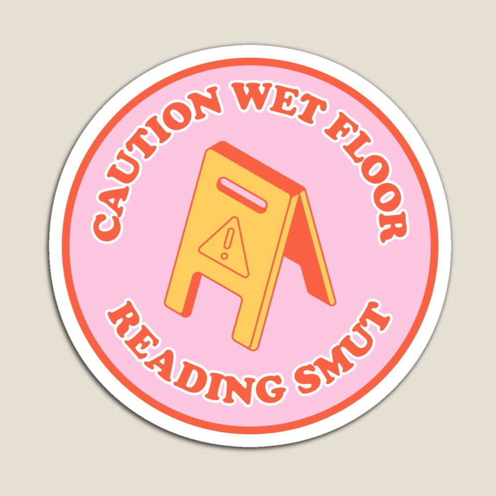 Kira Sticker With Caution Wet Floor, Reading Smut Decorative Laptop ...