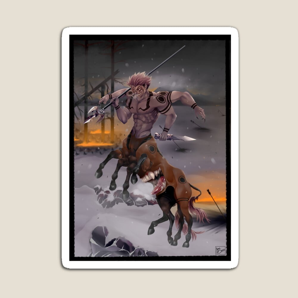 Kira Sticker With Centaur Sukuna Decorative Laptop, Phone Stickers ...