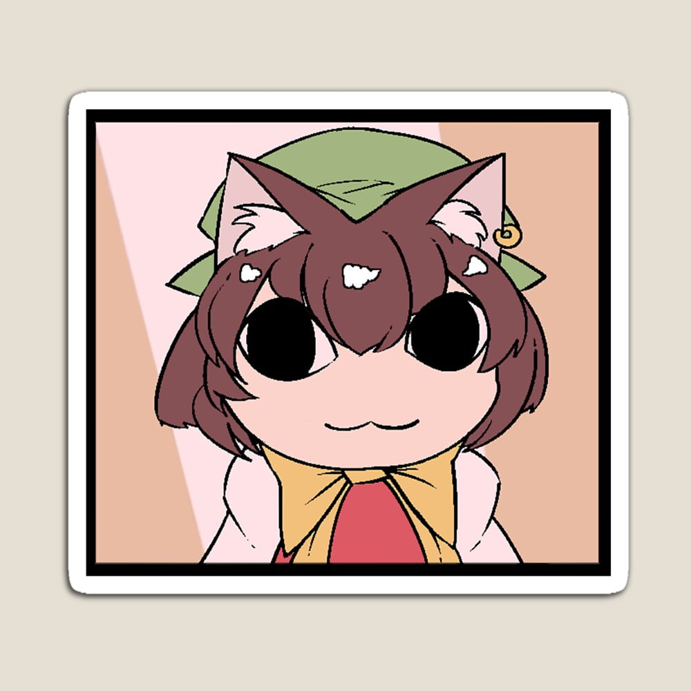 Kira Sticker With Chen Touhou Project Cute Chibi Decorative Laptop ...