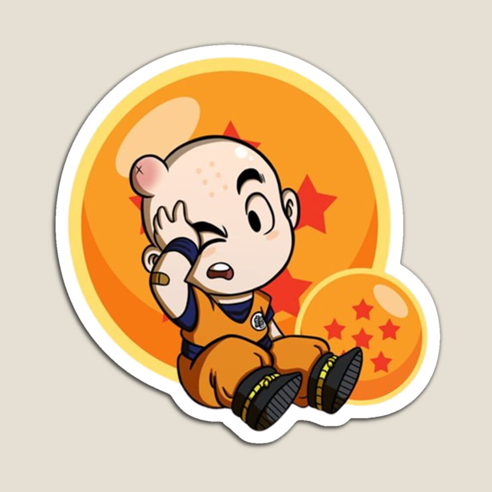 Kira Sticker With Chibi Anime Dragon Ball -- Krillin Decorative Laptop ...