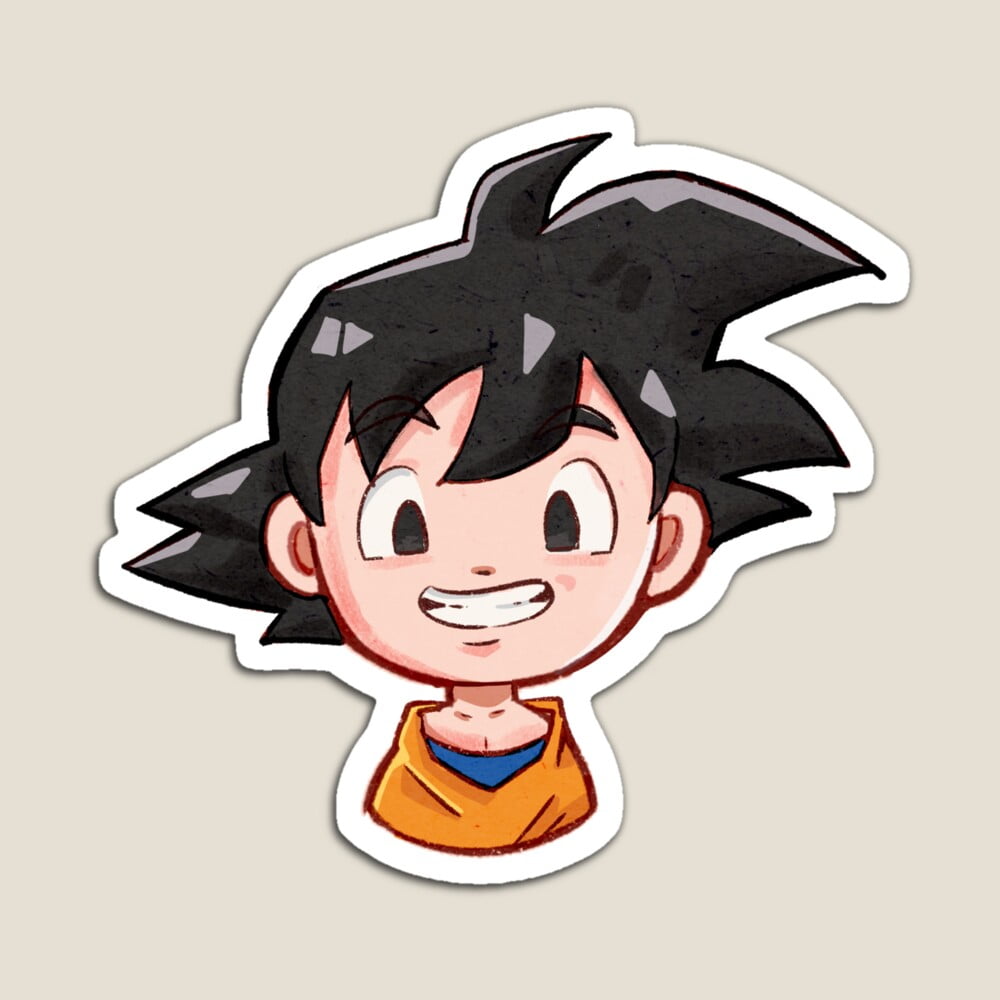 Kira Sticker With Chibi G0Ku - Dragonball Decorative Laptop, Phone ...