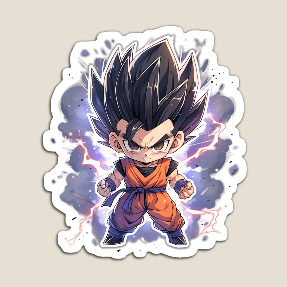 Kira Sticker With Chibi Gohan Decorative Laptop, Phone Stickers ...