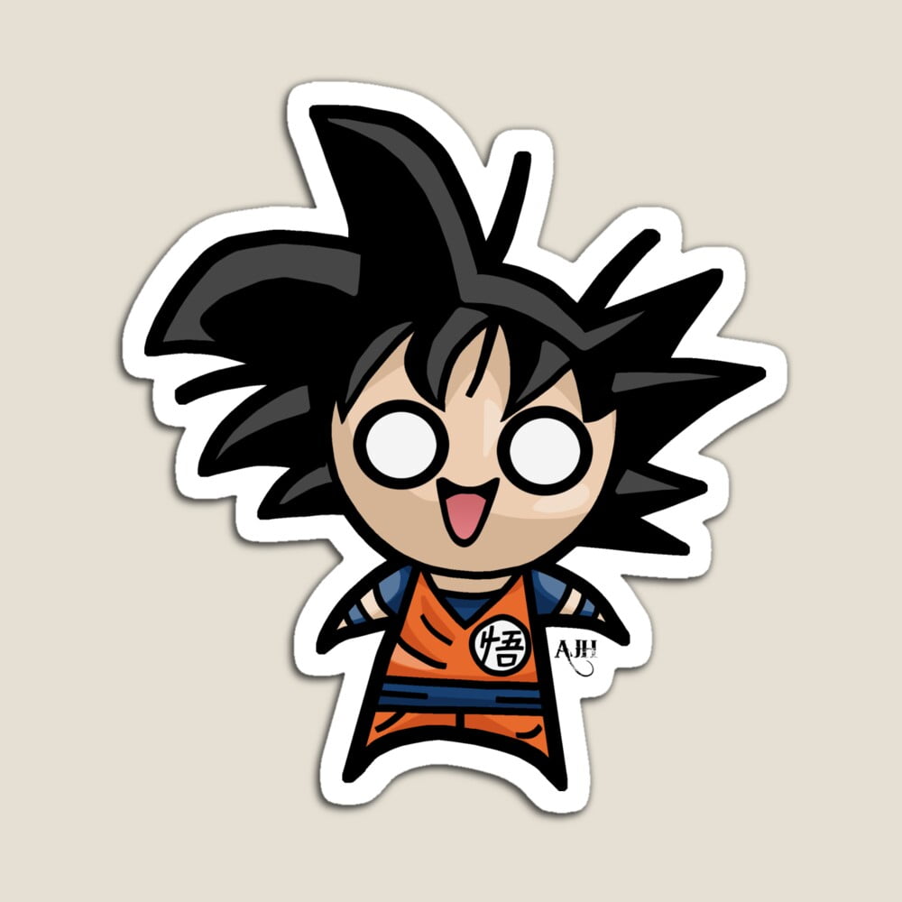 Kira Sticker With Chibi Goku Decorative Laptop, Phone Stickers ...
