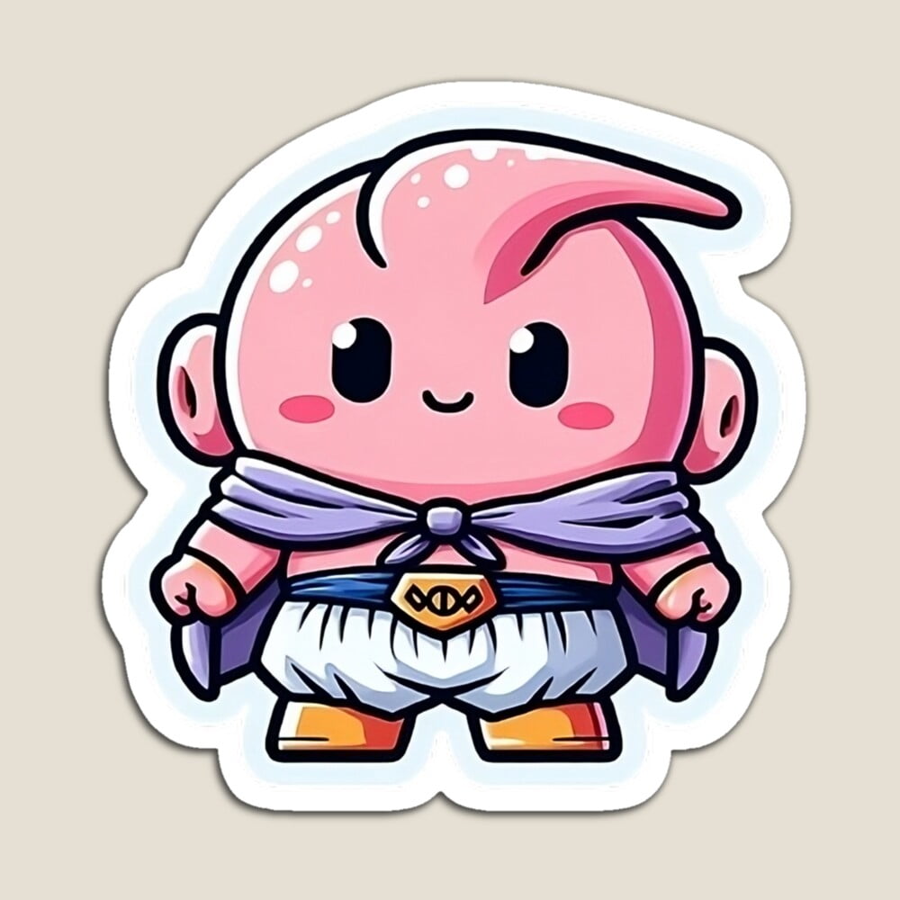 Kira Sticker With Chibi Majin Buu Decorative Laptop, Phone Stickers ...