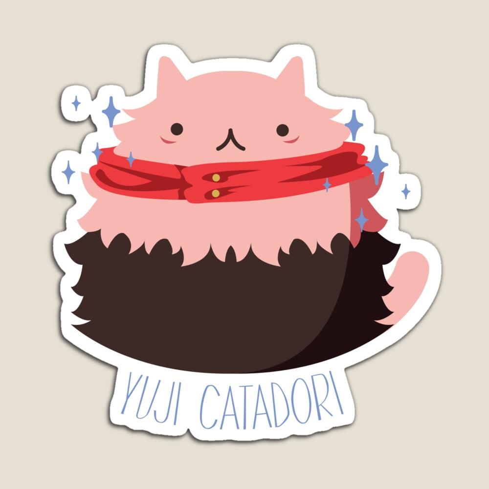 Kira Sticker With Chibi Yuji Cat Decorative Laptop, Phone Stickers ...