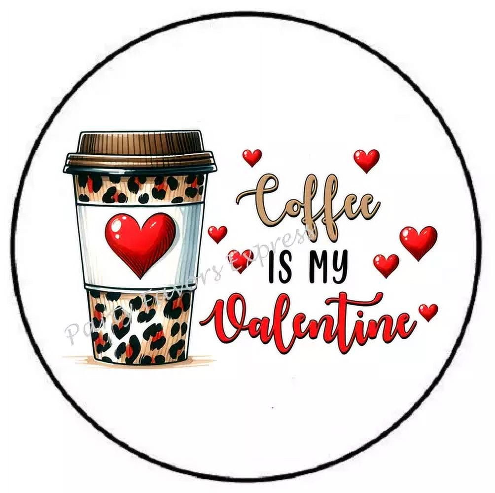 Kira Sticker With Coffee Is My Valentine Latte Decorative Laptop, Phone ...