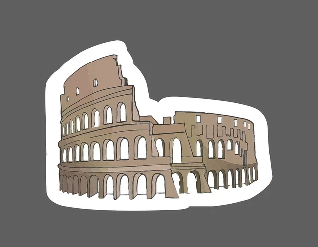 Kira Sticker With Coliseum Rome Gladiator Waterproof Decorative Laptop ...