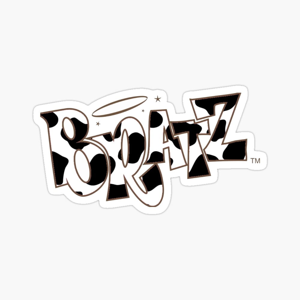 Kira Sticker With Cow Print Bratz Logo Decorative Laptop, Phone ...