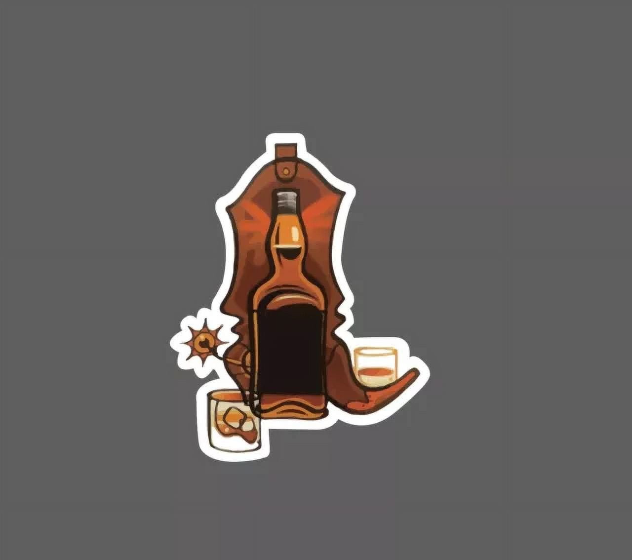 Kira Sticker With Cowboy Boot Whisky Decorative Laptop, Phone Stickers ...