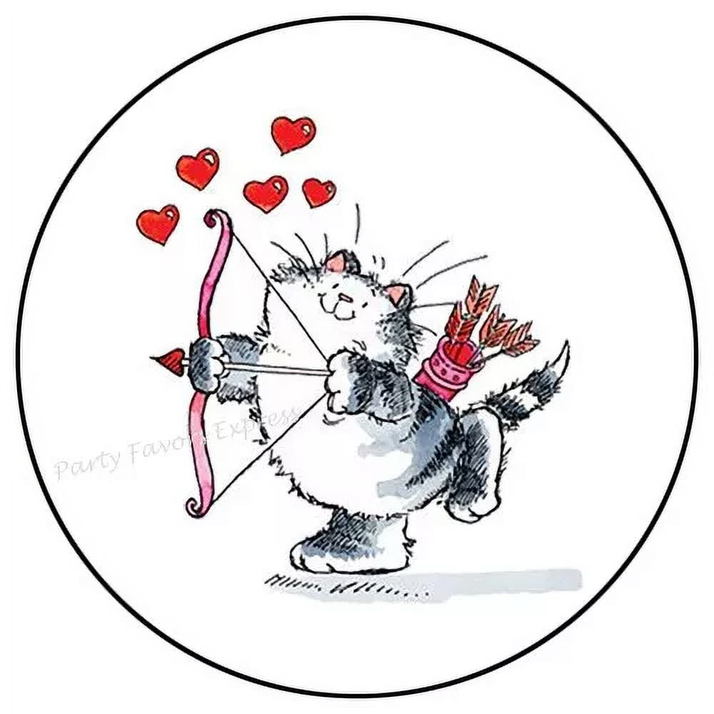 Kira Sticker With Cupid Cat Valentines Day Decorative Laptop, Phone ...