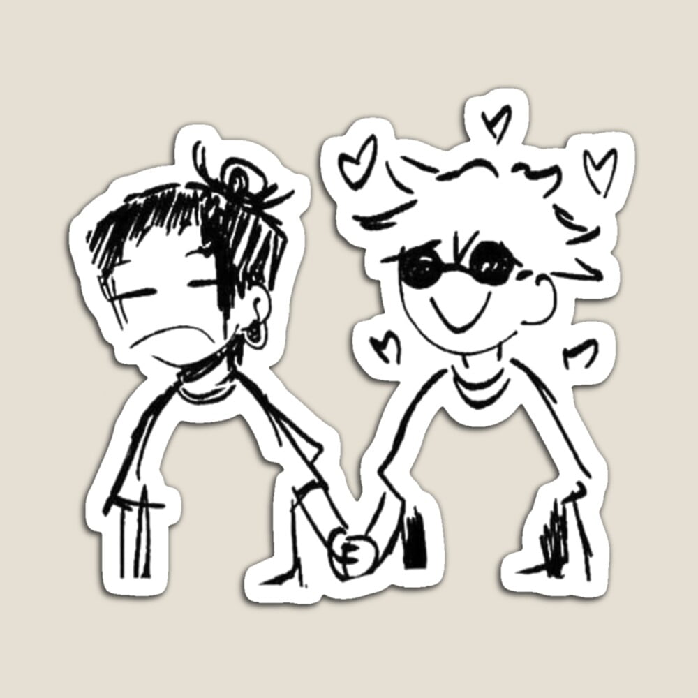 Kira Sticker With Cute G0Jo And Geto Decorative Laptop, Phone Stickers ...