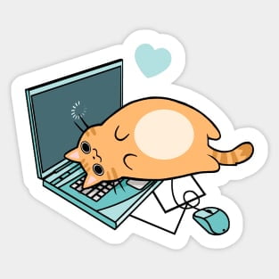 Kira Sticker With Cute Laptop Cat Decorative Laptop, Phone Stickers ...