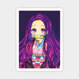 Kira Sticker With Cute Nezuko Anime Demon Slayer Decorative Laptop ...