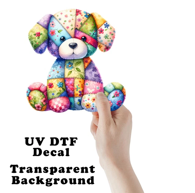 Kira Sticker With Cute Patchwork Dog Sticker - Design Preview Only ...