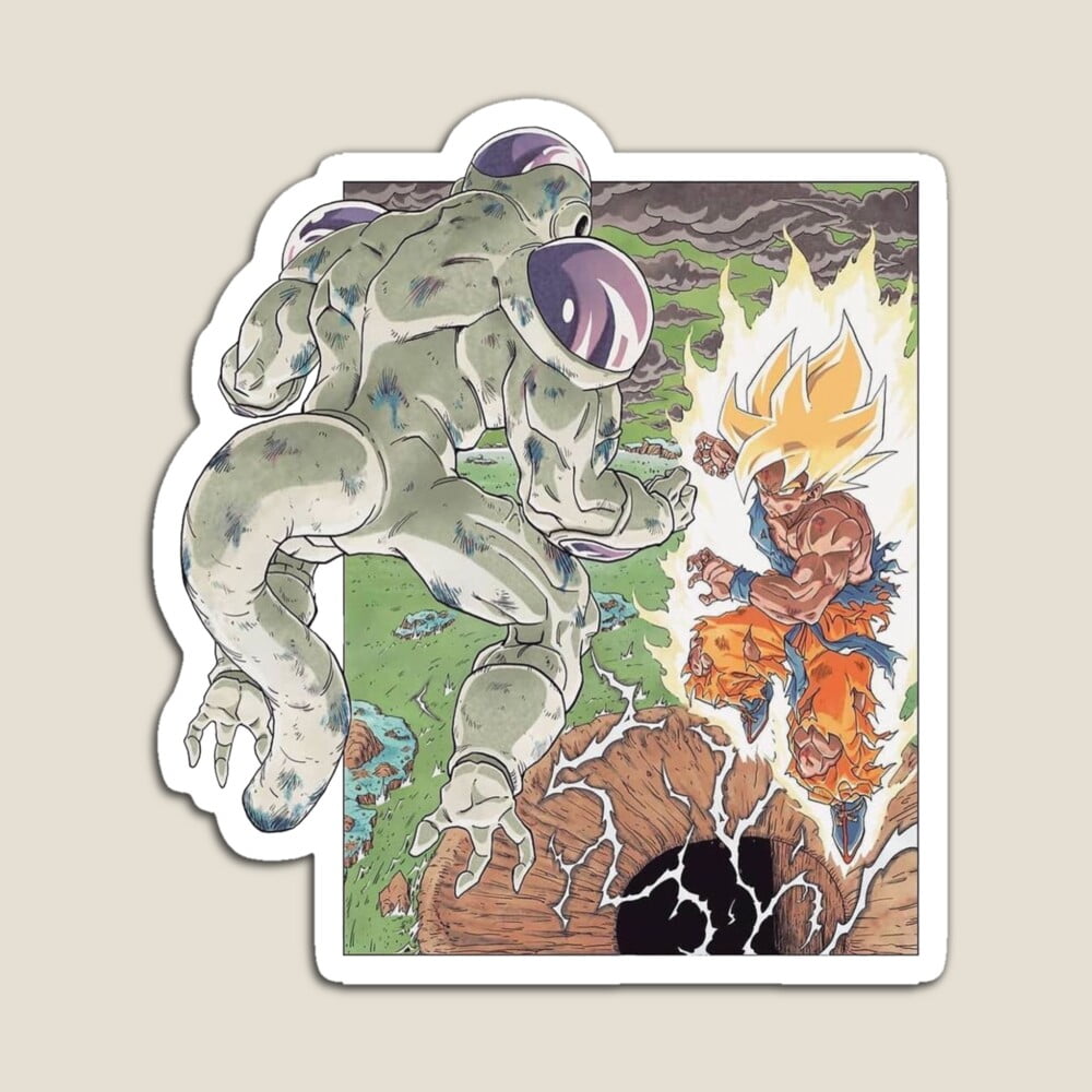 Kira Sticker With Dbz Battle Scenes - Goku V Frieza Decorative Laptop ...