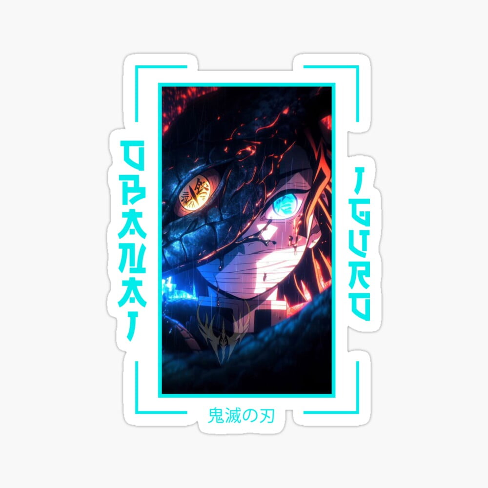 Kira Sticker With Demon Slayer Obanai Sticker Decorative Laptop, Phone ...