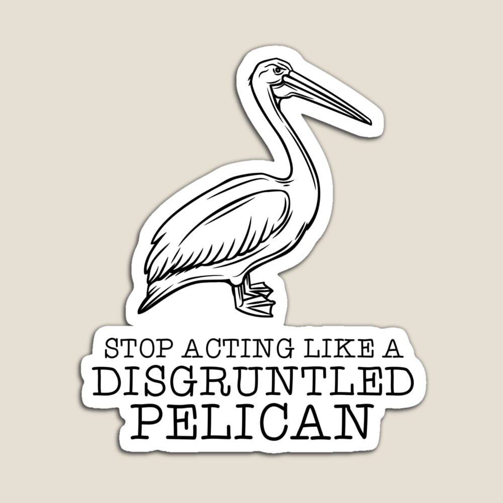 Kira Sticker With Disgruntled Pelican Sticker Decorative Laptop, Phone ...
