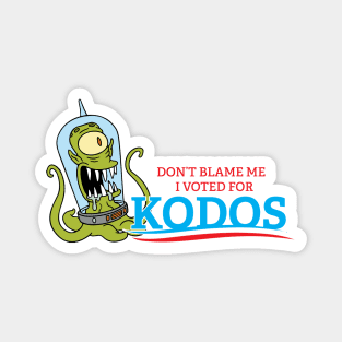 Kira Sticker With Don'T Blame Me I Voted For Kodos Decorative Laptop ...