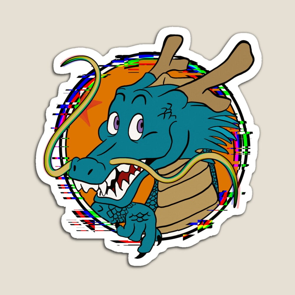 Kira Sticker With Dragon Ball Z Retro Blue Dragon Decorative Laptop ...