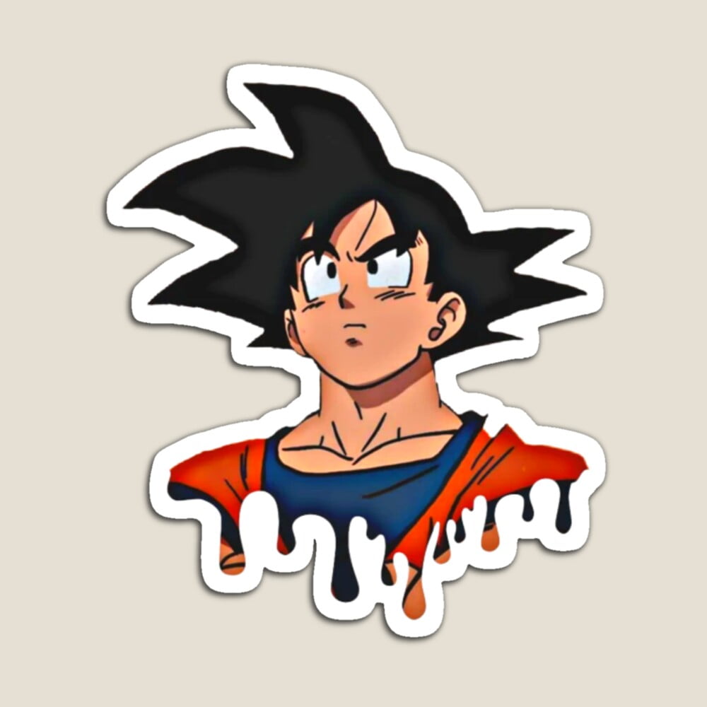 Kira Sticker With Drip Goku / Dragon Ball - Jk Artist Decorative Laptop ...