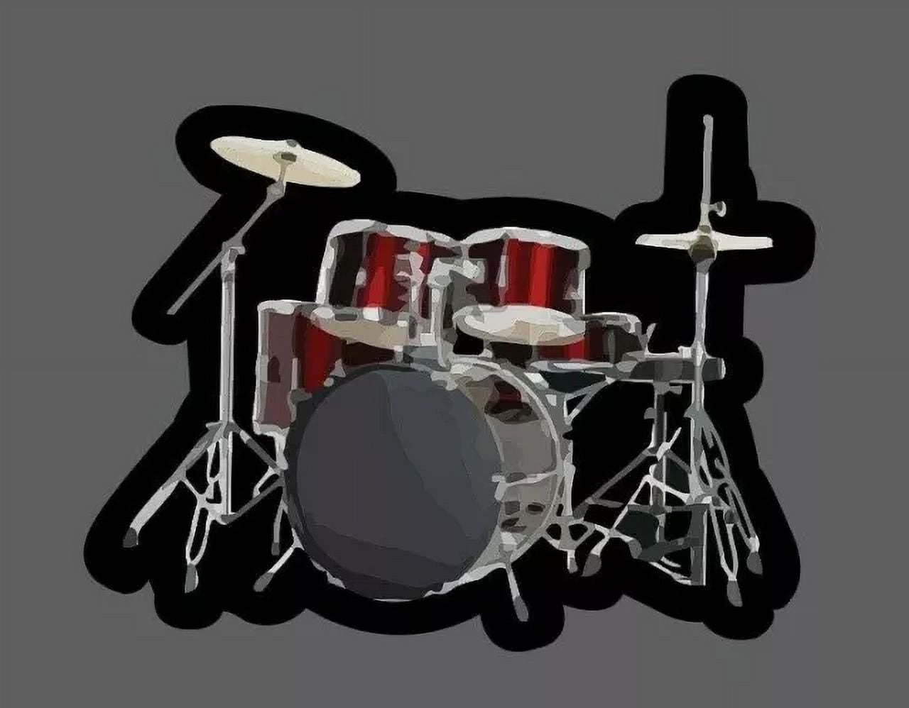 Kira Sticker With Drum Set Music Rock Decorative Laptop, Phone Stickers ...