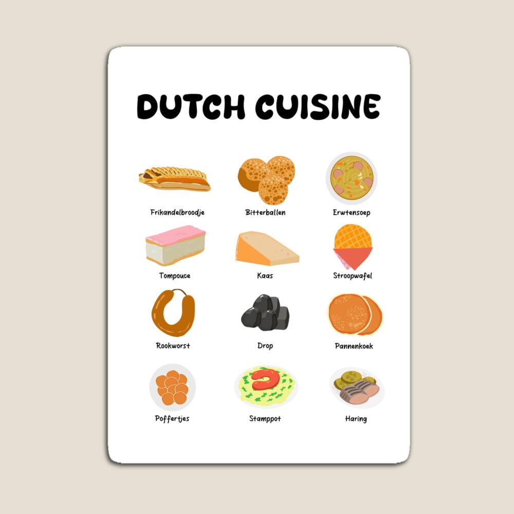Kira Sticker With Dutch Cuisine Collection Poster Decorative Laptop ...