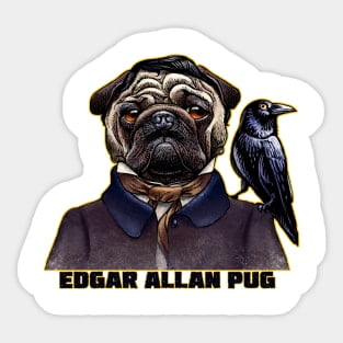 Kira Sticker With Edgar Allan Pug Decorative Laptop, Phone Stickers ...