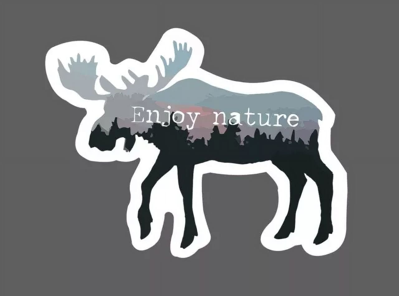 Kira Sticker With Enjoy Nature Moose Decorative Laptop, Phone Stickers ...
