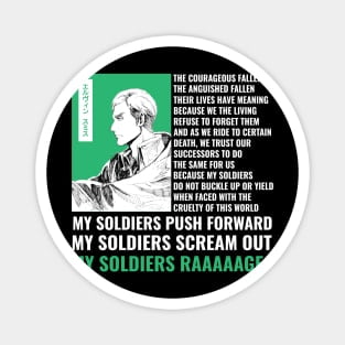 Kira Sticker With Erwin Smith Speech Decorative Laptop, Phone Stickers ...