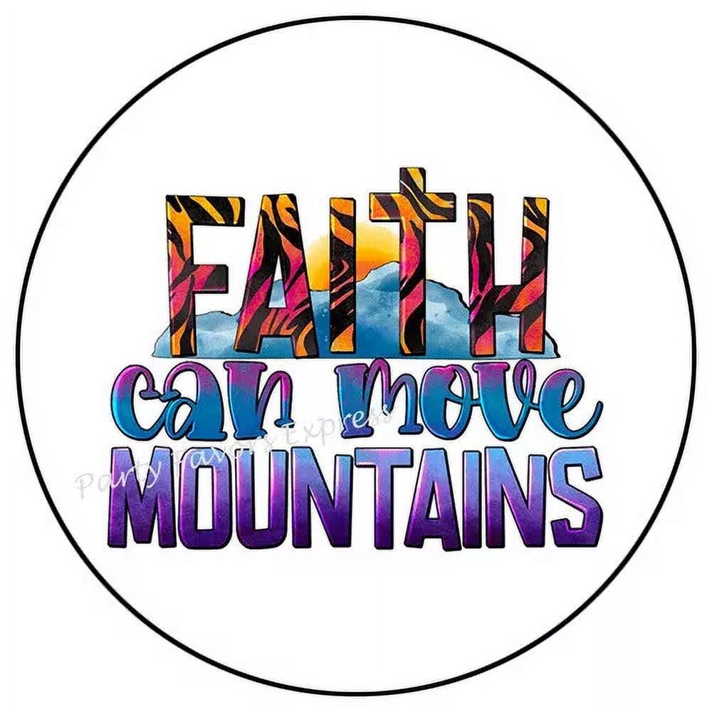 Kira Sticker With Faith Can Move Mountains Decorative Laptop, Phone ...