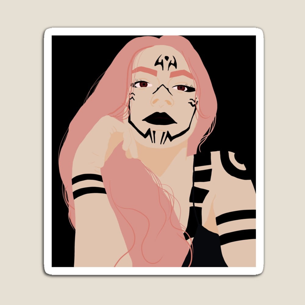 Kira Sticker With Female Sukuna Portrait Art Decorative Laptop, Phone ...