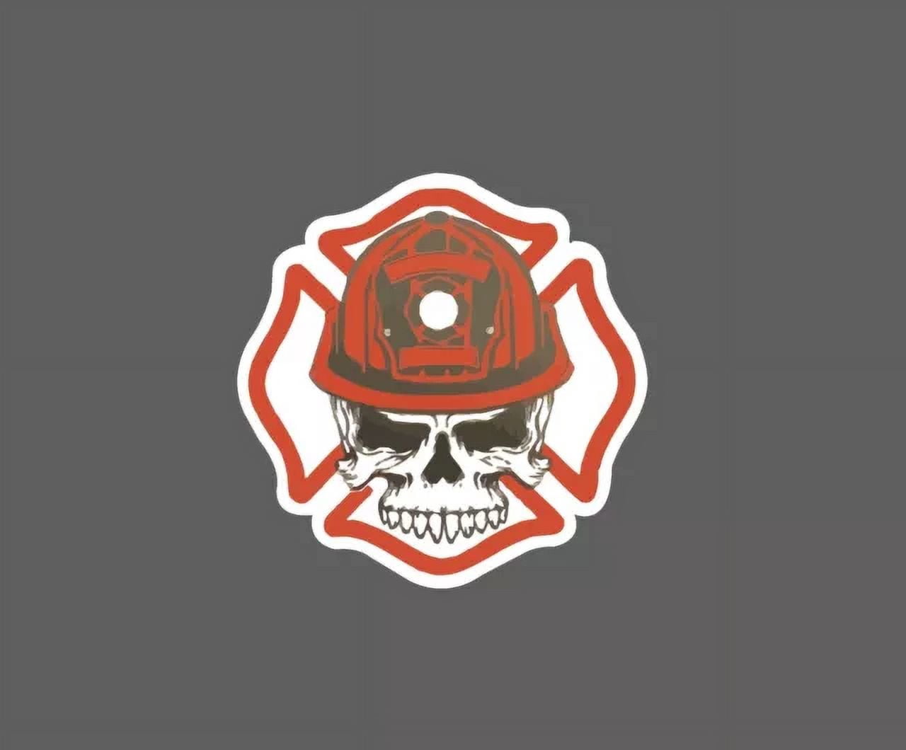 Kira Sticker With Firefighter Helmet Skull Waterpoof Decorative Laptop ...