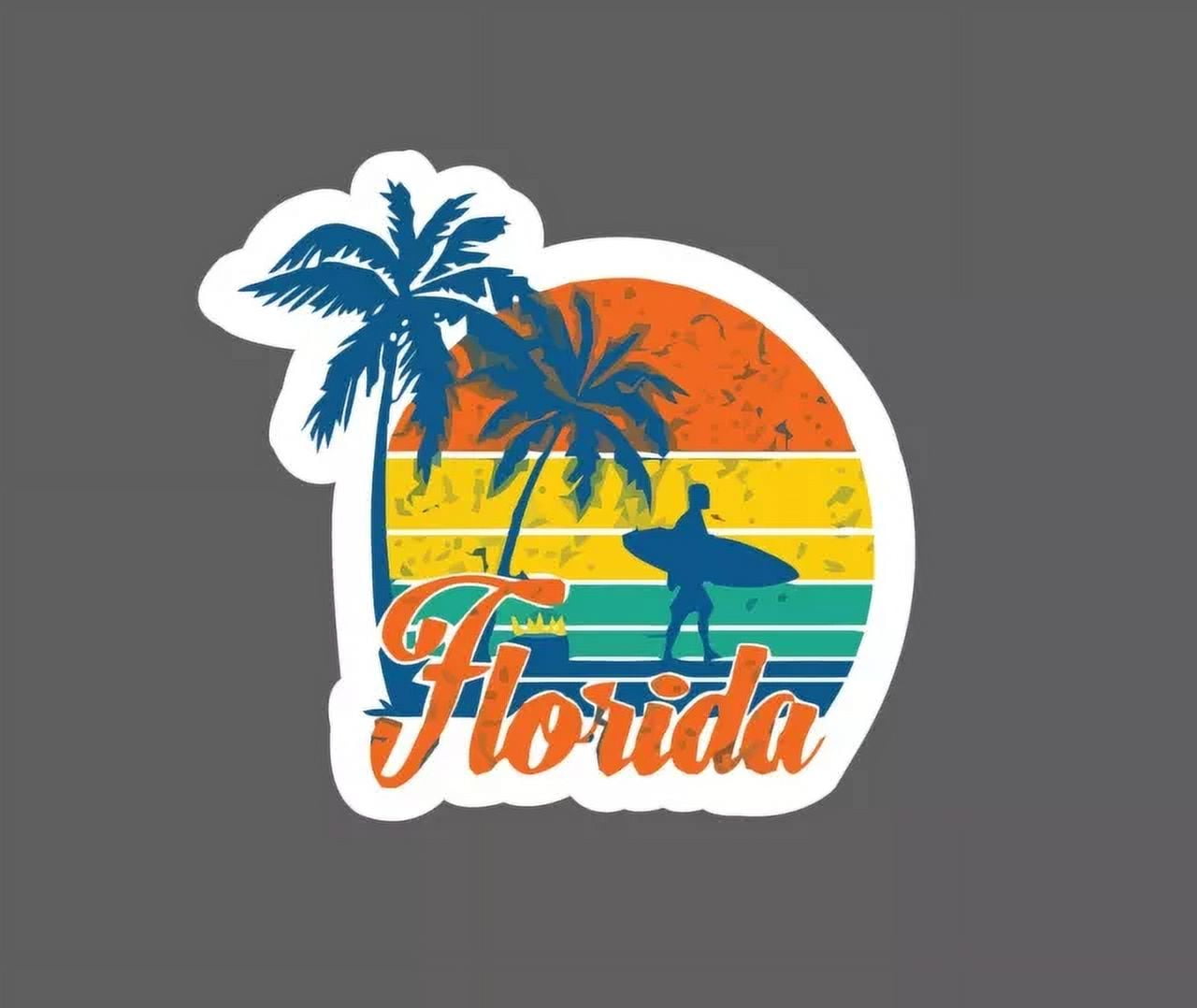 Kira Sticker With Florida Beach Vintage Waterproof Decorative Laptop ...