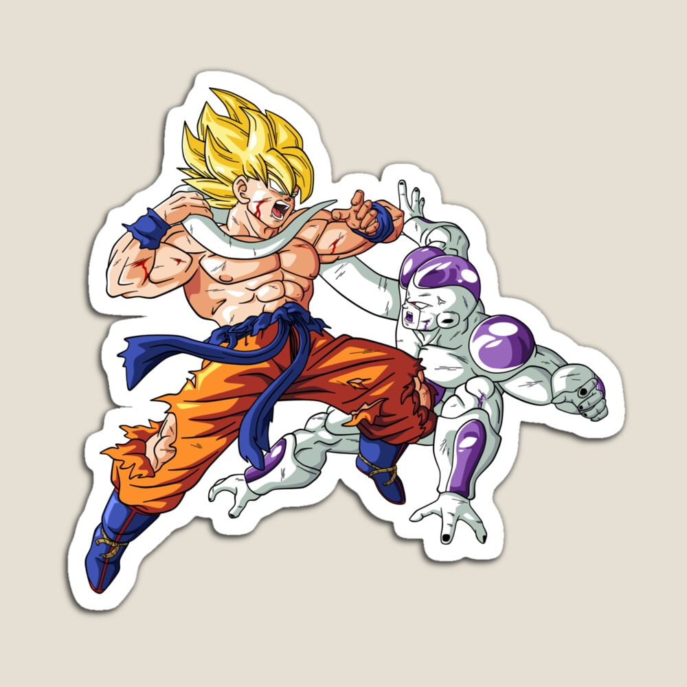 Kira Sticker With Freezer And Goku Super Sayayin Decorative Laptop ...