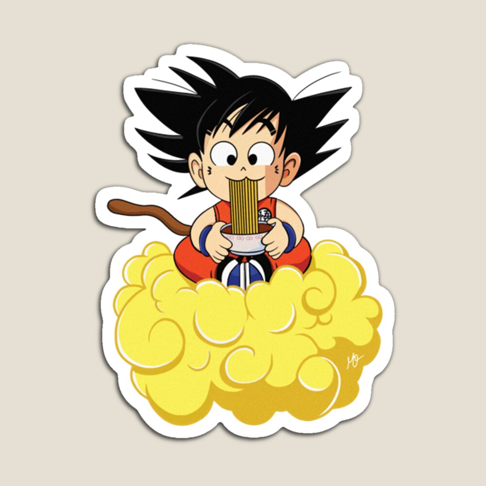 Kira Sticker With G0Ku Eating Noodles Decorative Laptop, Phone Stickers ...