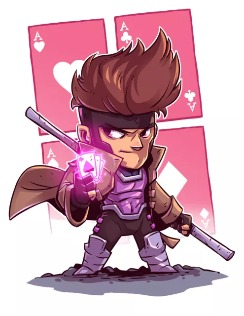Kira Sticker With Gambit Chibi Decorative Laptop, Phone Stickers ...