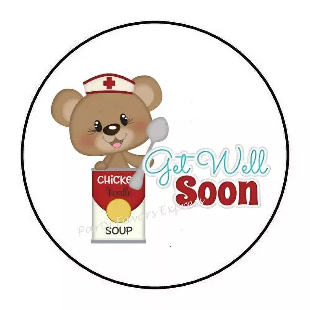Kira Sticker With Get Well Soon Bear Decorative Laptop, Phone Stickers ...